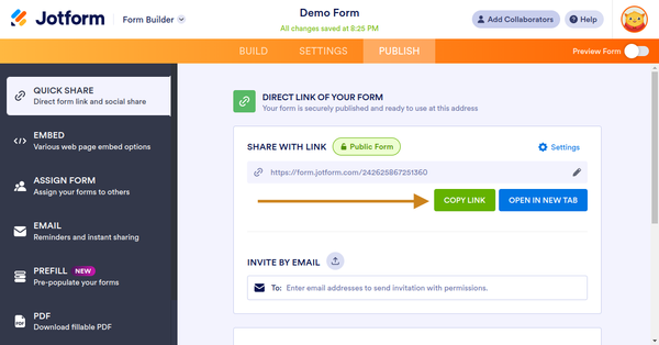 How to Customize Your Jotform Link?